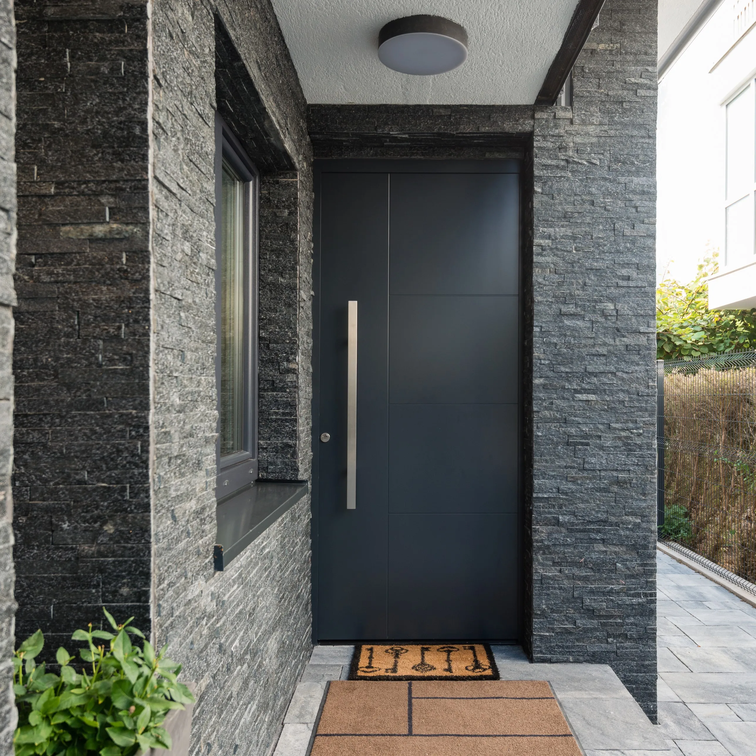 Modern Design Black Aluminium Front Doors By Aluwindoor Factory Luxury ...