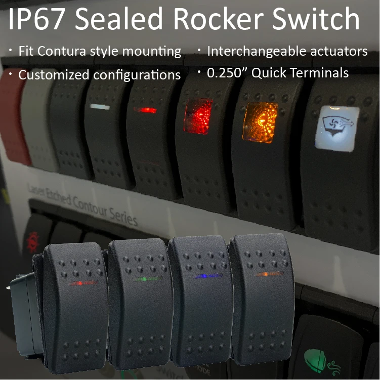 Yis Marine Arb Style Illuminated Rocker Switches Waterproof Led Carling ...