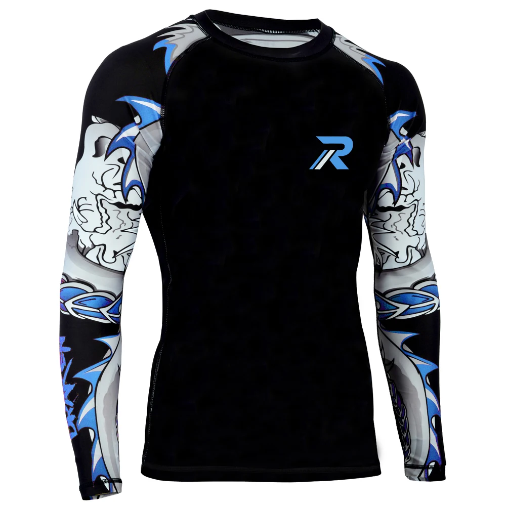 Sublimation Printed Custom Rash Guard Mma Bjj Surf Rash Guard Long ...