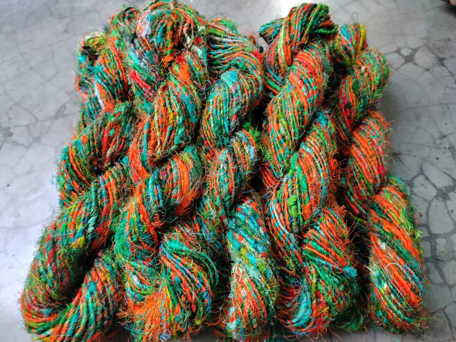 Alibaba.com: Custom Made Sari Silk Yarn, assorted multi-colored ...