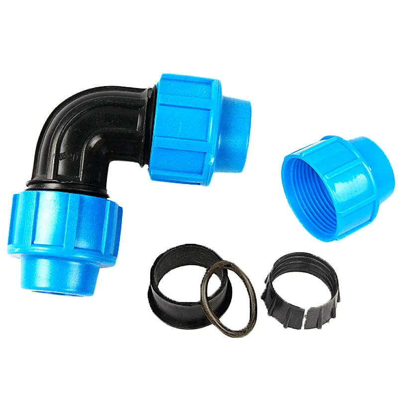 Agriculture Farm Irrigation Straight Tee Elbow Quick Valve Pe Tube Connector Pe Pipe Compression ...