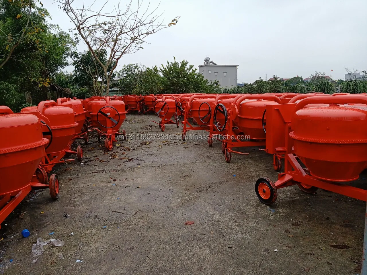 Mini Concrete Mixer 450l With Motor Single-phase 1.5kw 2.2kw 3kw Power ...
