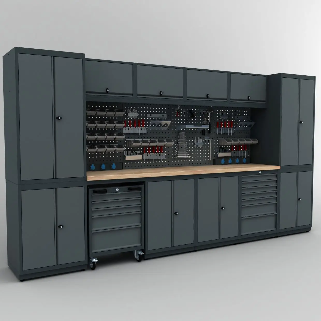 Garage Storage Modular Tool Cabinet System for Mechanic Garages Banchi ...