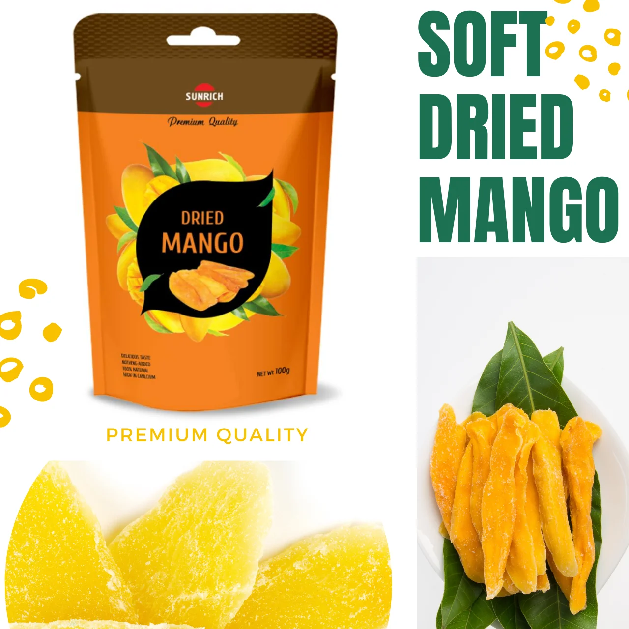 Sunrich Mango Soft Dried - Sweet, Healthy, and Delicious