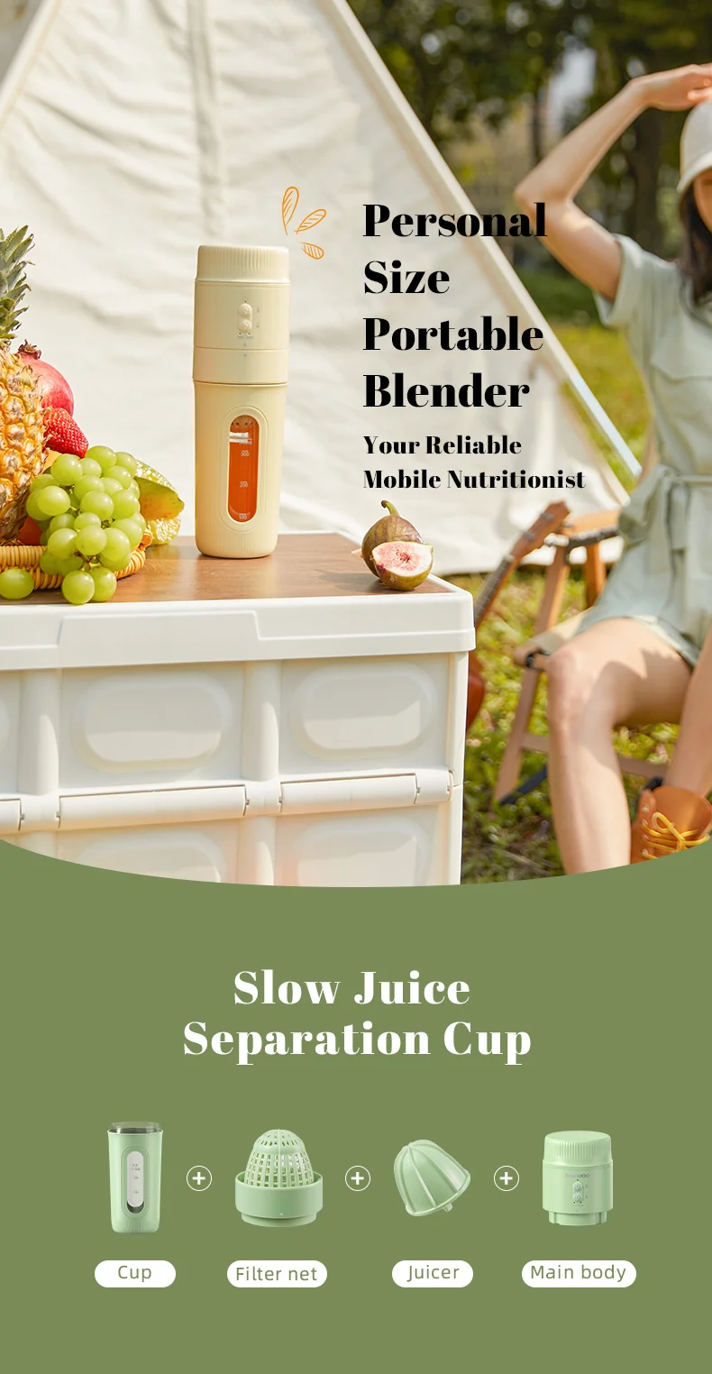 Wholesale 340ml Fruit Masticating Slow Juicer Mini Portable Slow Juicer - Buy Fruit Masticating ...