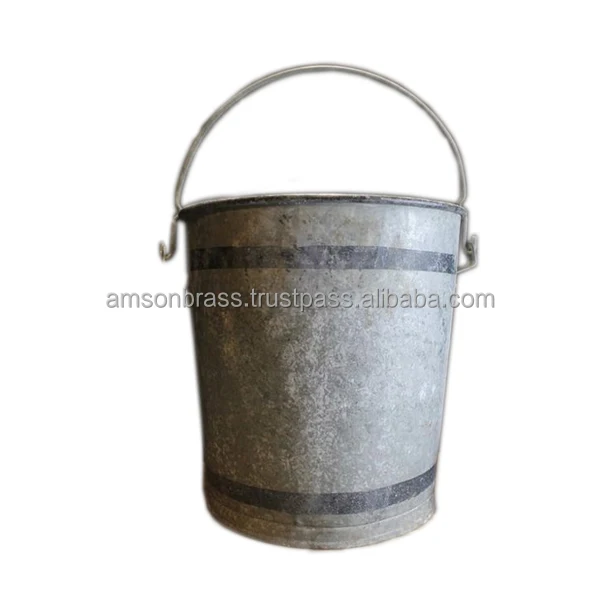 Galvanized Steel Pail Bucket Pail Bucket Galvanized Finished Leak Proof ...