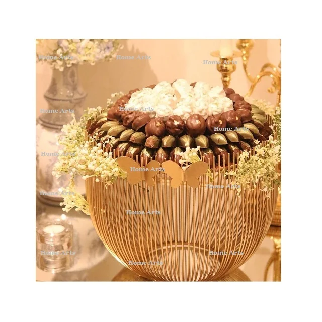 2 Tier Iron Gold Color Chocolate Stand With Superior Quality Round ...