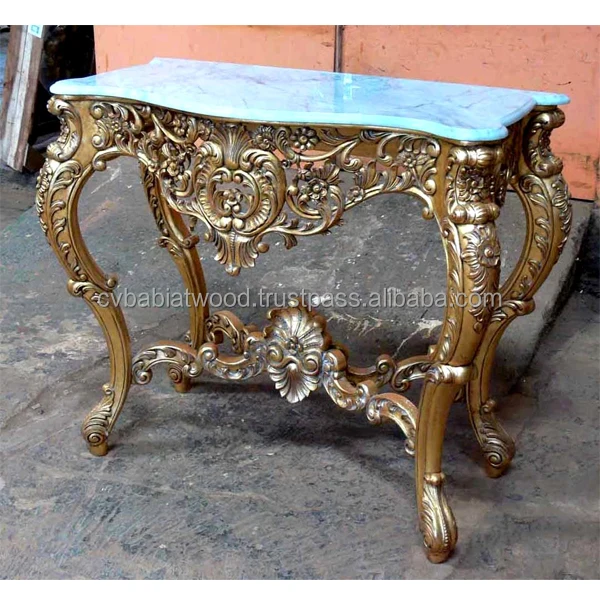 Console Table With Marble Top Table Antique Reproduction Furniture ...