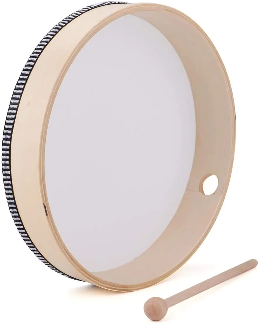 Percussion Wooden Hand Drum with Beater