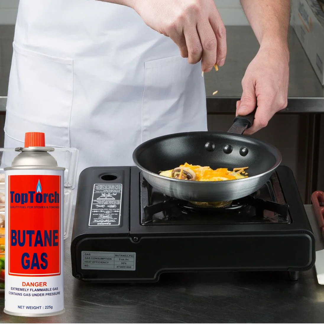 Top Torch Portable Flame Butane Liquefied Gas Canister 225g Use For ...