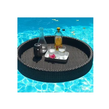 Breakfast Water Basket - Outdoor Rattan Serving Swimming Pool Floating ...