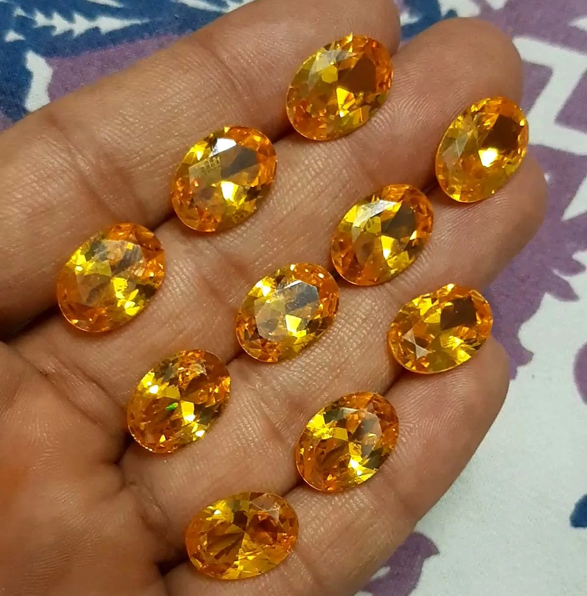 Calibrated Gemstone Citrine Oval Faceted Gems For Necklace Jewelry ...