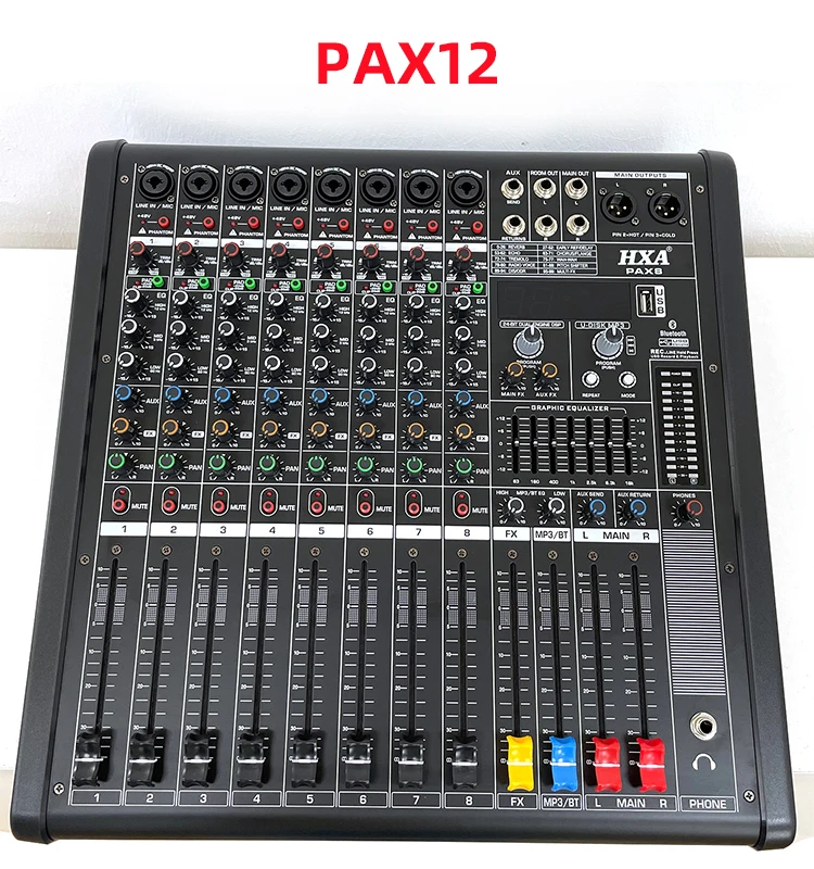 Professional 6 Channels Power Amplifier Mixer - HXA PAX6