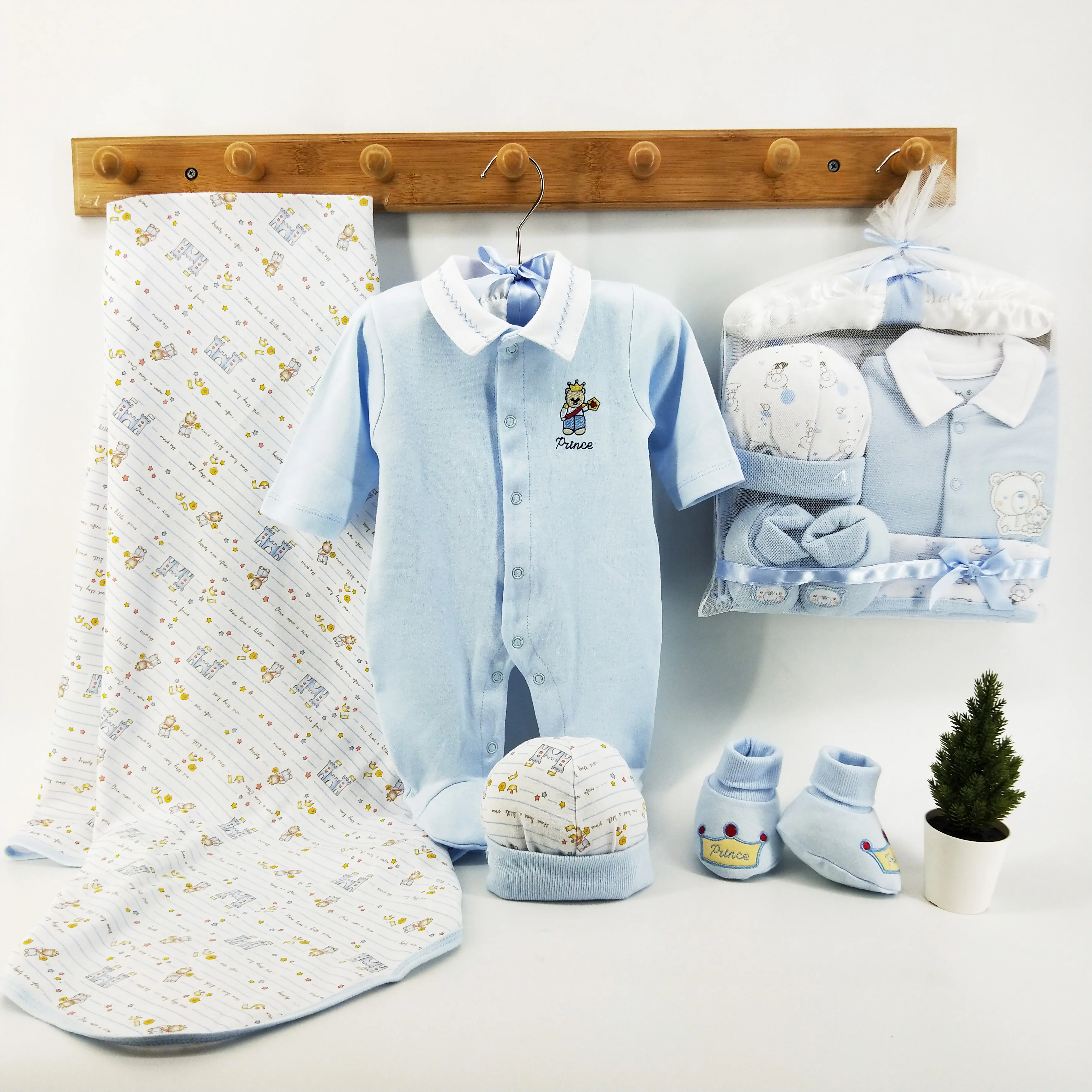 All Season High End 100% Cotton 5 Pieces Baby Gift Set Baby Clothes ...