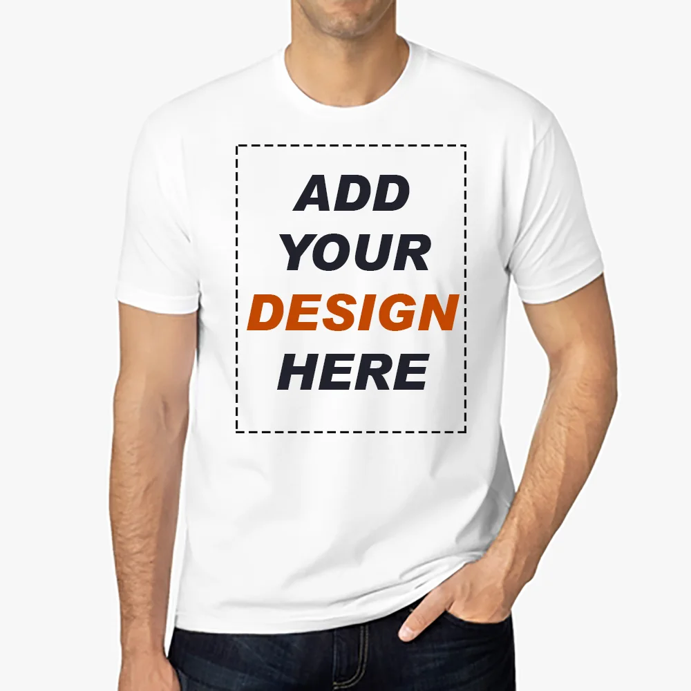 Custom T-Shirt 3D Printing Premium 100% Cotton Tee Wholesale Drop Ship