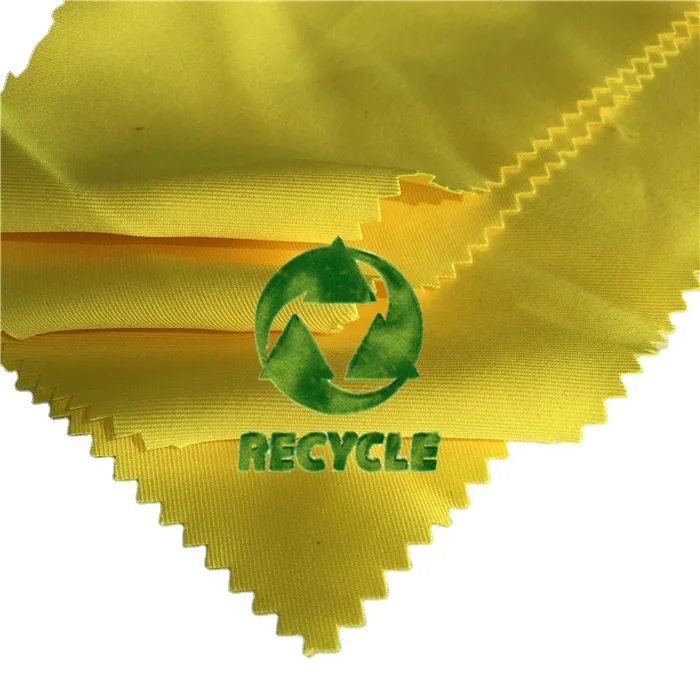 Eco-friendly 100% Recycled Polyester Fabric Grs Certificated Twill Gabardine Rpet Fabric For ...