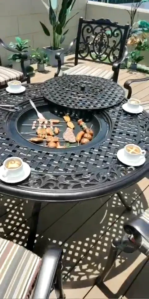 Korean Grill Table Charcoal Bbq Table Top And Chair Korean Bbq Grill ...