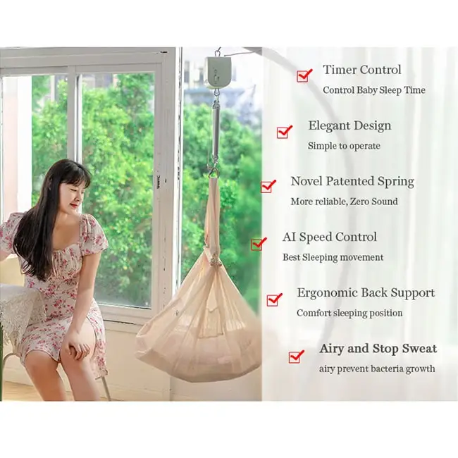 Automatic Electric Baby Cradle Motor In Cream Color - Buy Electric Baby ...