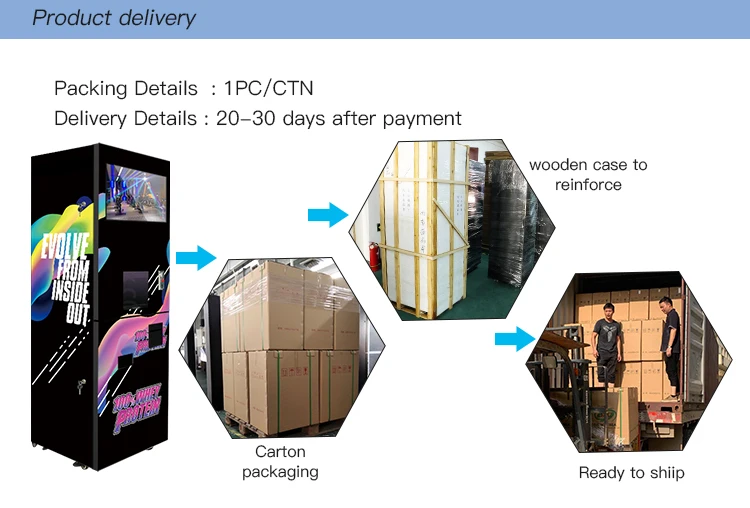 Gs505 Touch Screen Operate Stand Bt Custom Smart Protein Shakes Vending ...