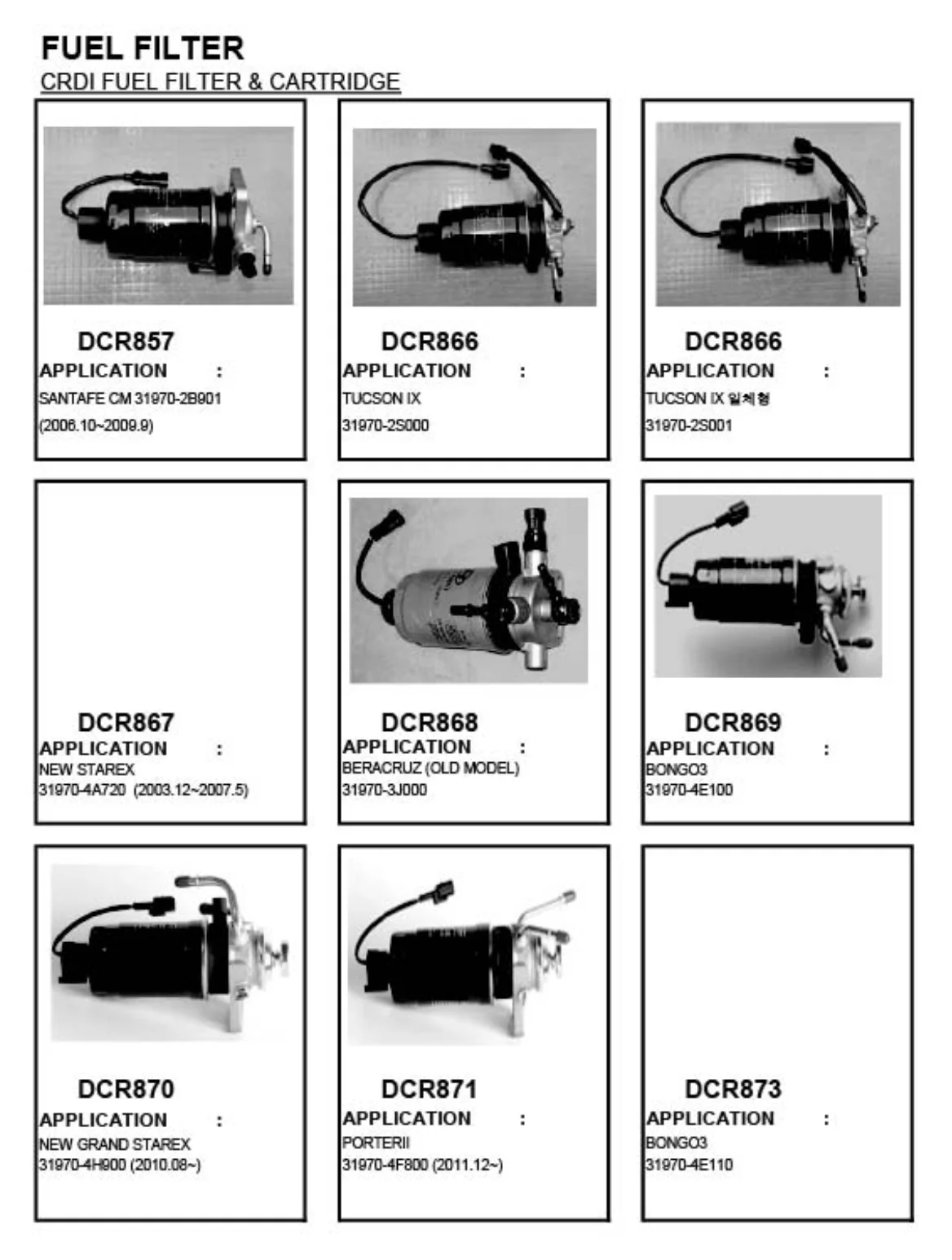 Daewha Crdi Fuel Filter All Types Oem Obm Private Label Custom Logo ...