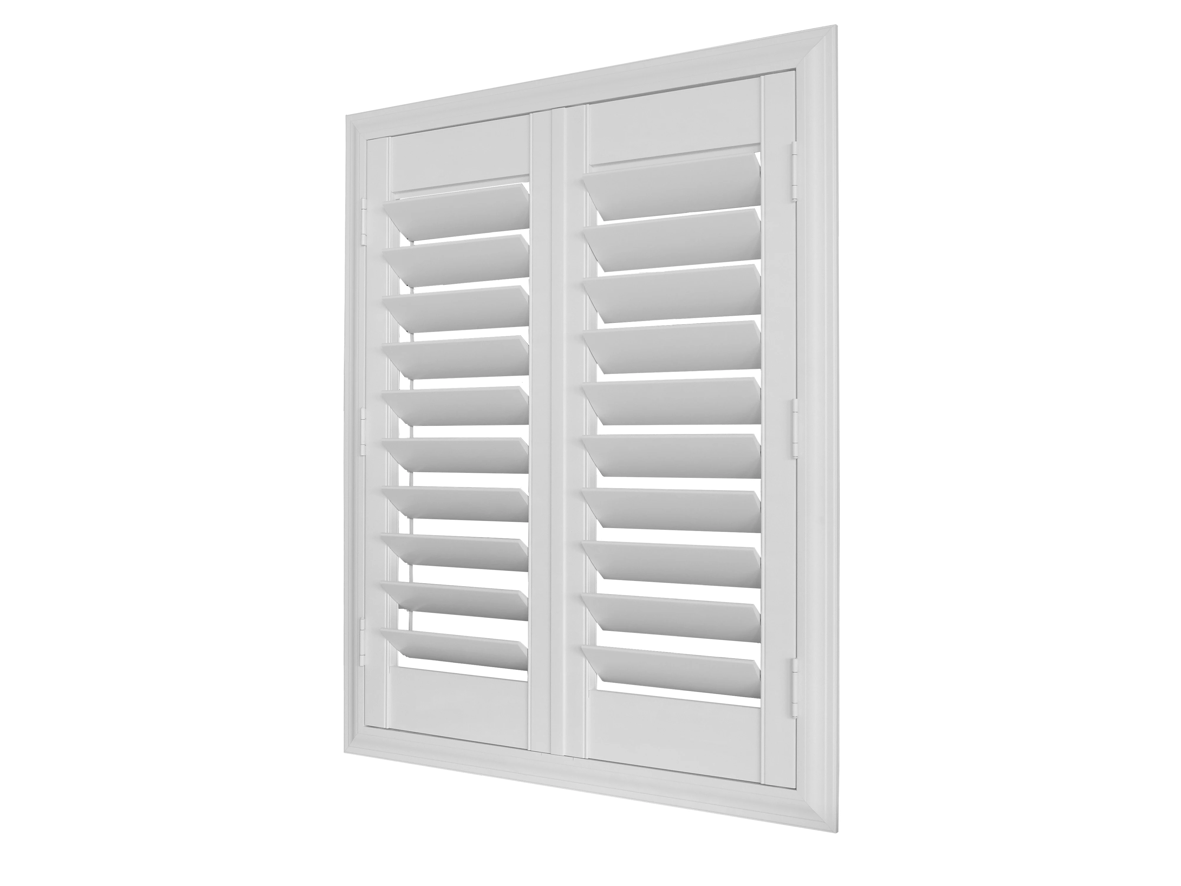 Living Space Plastic Shutter Pvc Finished Plantation Louver Shutter ...