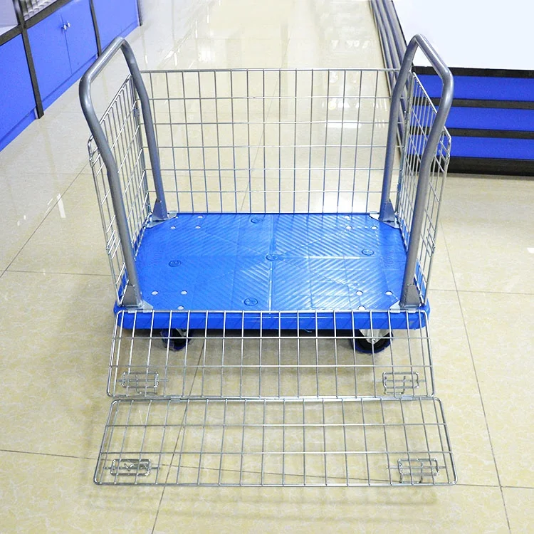 300kg Plastic Mesh Tool Trolley - Double Handle & Easy-move