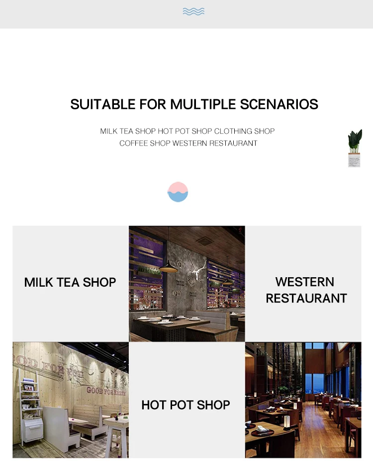 Modern Fast Food Restaurant Table Set - Custom Booth Seating