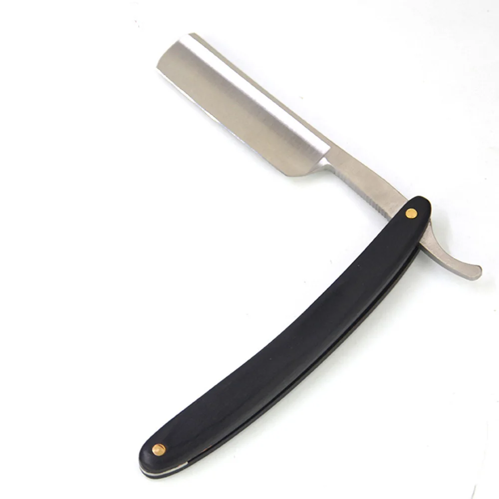 Plastic Handle Straight Razors Manual Folding Baber Razors High Carbon ...