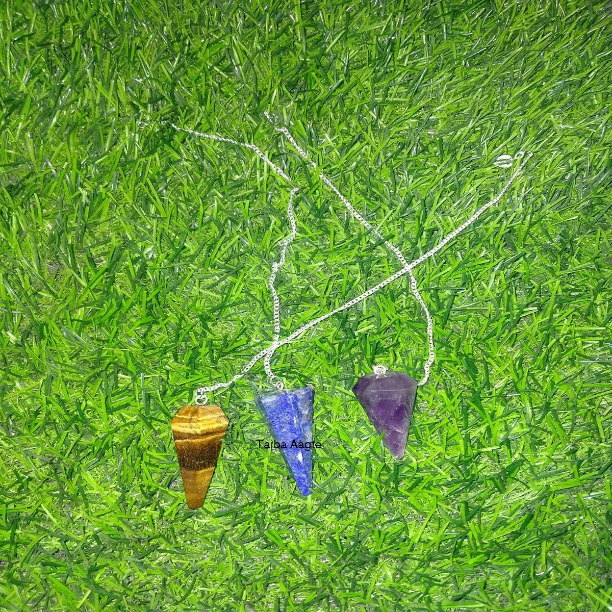 Wholesale Natural Crystals Cone Pendulum:multi Gemstone Pendulum:reiki ...