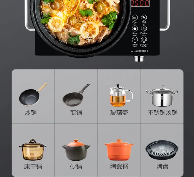 2022 Electric Ceramic Stove Halogen Cooktop Red Infrared Cooker ...