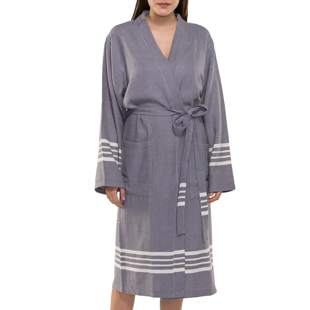 Turkish Cotton Bathrobe Robe Handwoven Luxury Model - Buy Luxury Spa ...
