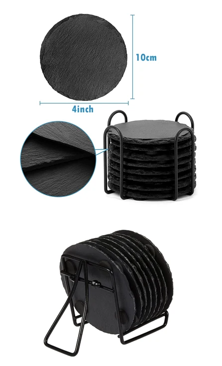 Wholesale 4 Inch Slate Coasters Sublimated Round Slate Coasters for ...