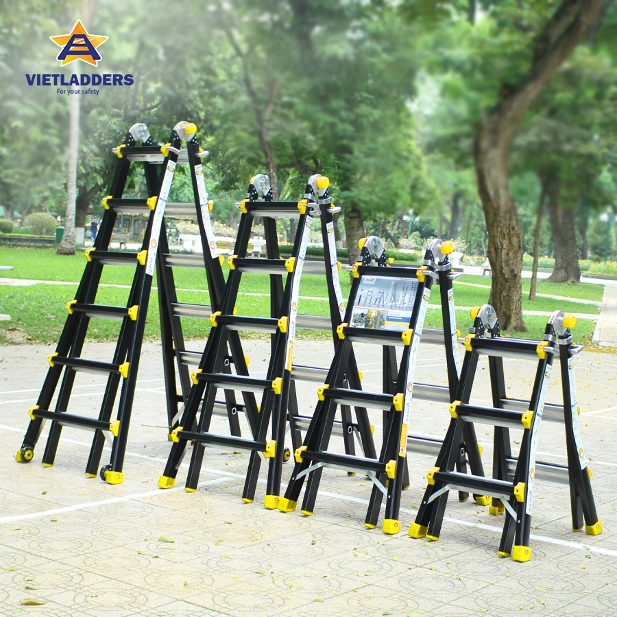 Vietnam-Made Aluminum 4x5 Multipurpose Combination Ladders Industrial ...