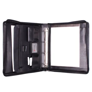 A3 Size Leather Folders With Notepad Holder / Expanding File Folders ...