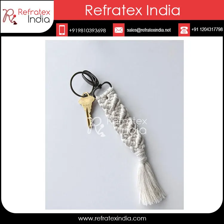 Latest Design Macrame Key Ring Handmade Fancy Keyring Macrame Keychain ...