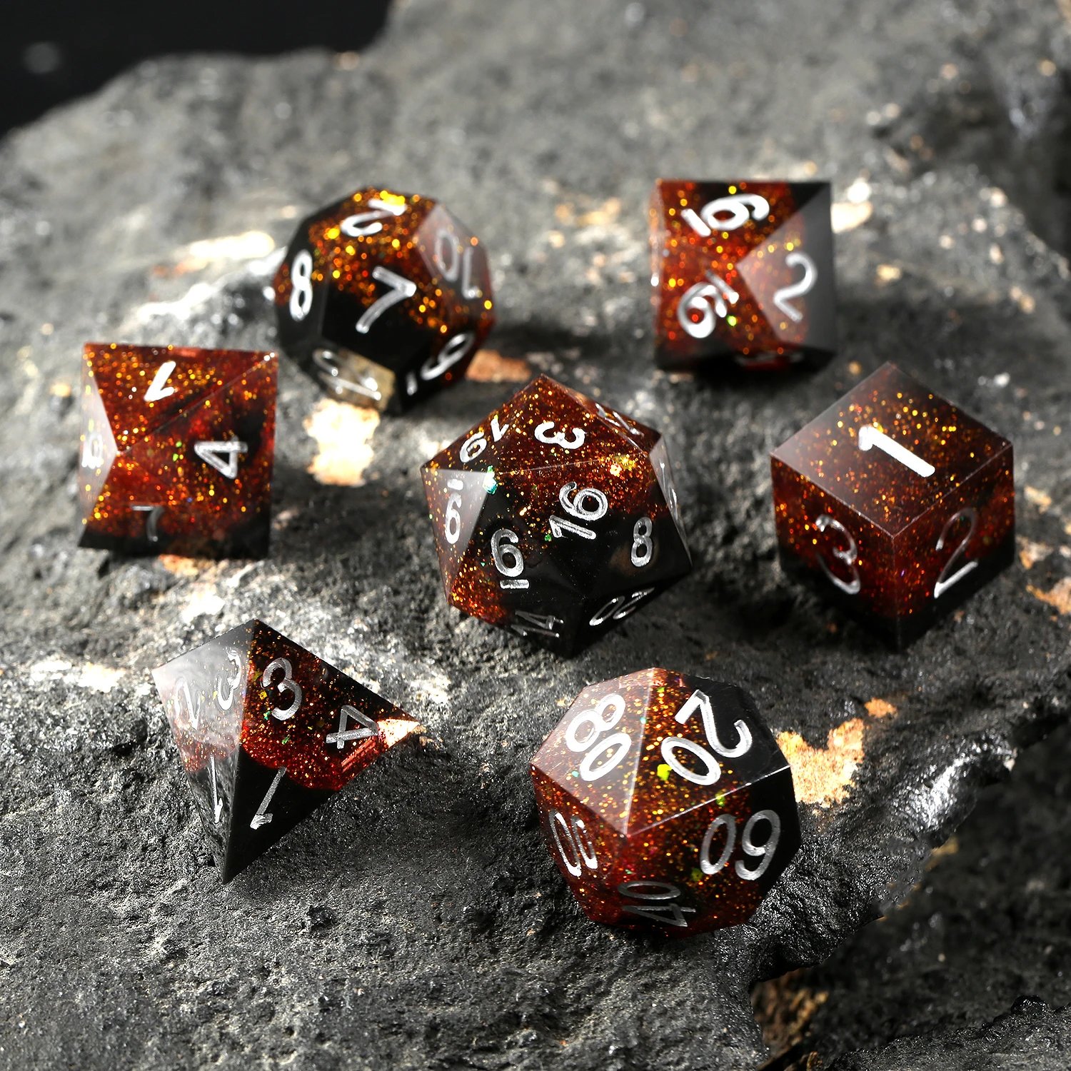 Wholesale Sharp Edge Dnd Resin Dice Sharp Edge Resin Dice Set Custom ...