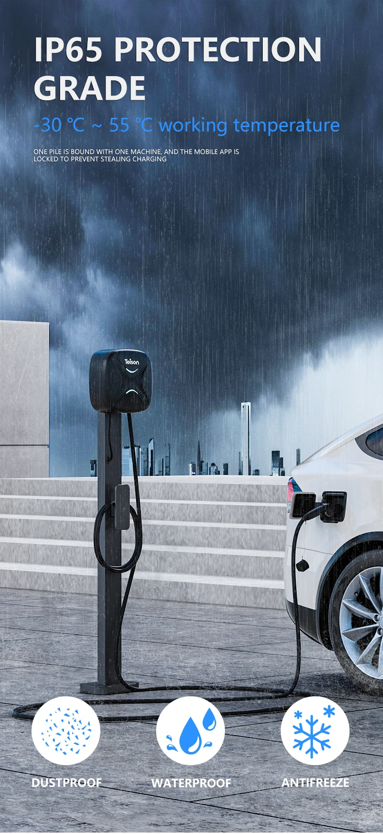 Teison 7kw Ac Ev Charger Type 1 Home Wallbox Electric Car Charge Ev ...
