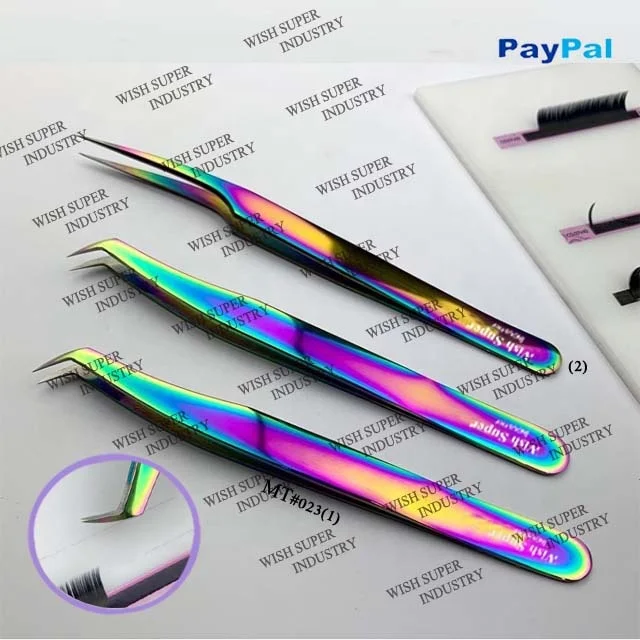Hot Selling Eyelash Extension Tweezers Set Volume Lash Tweezers Color ...