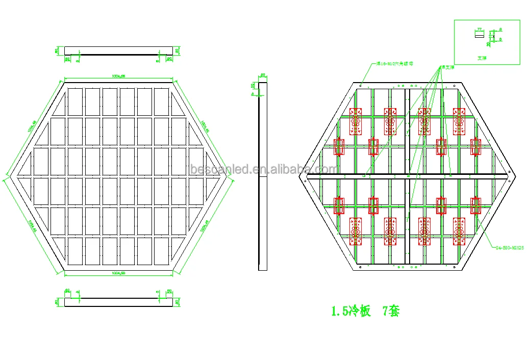 BESCAN Hexagonal LED Display Panel Creative Indoor/Outdoor Video Wall 0 ...