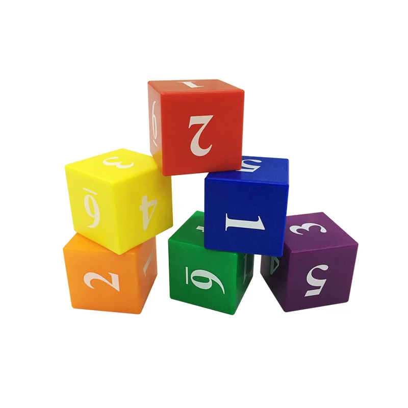 Educational Toy - 6 Colors Plastic Number Cubes for Kids