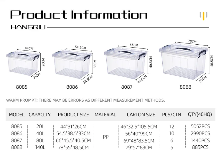 Super Large Capacity Plastic Storage Boxes for Home Use Container Bins ...