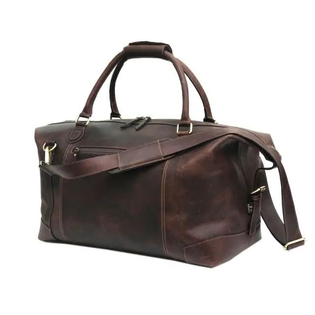Genuine Leather Outdoor Weekender Bag Designer Leather Bags Custom ...