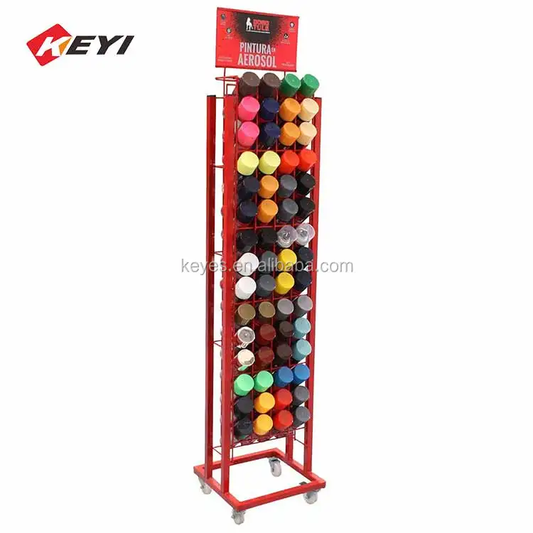 Custom Black Iron Wire Spray Can Display Rack - Eco-Friendly & Durable