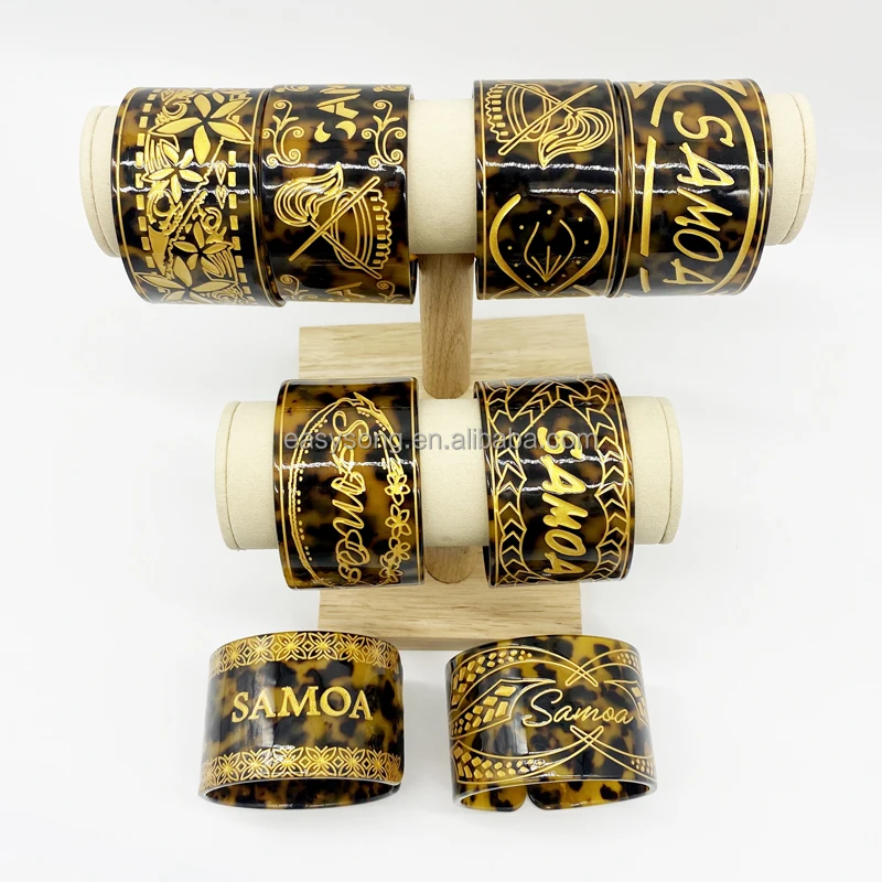 Classic Samoan Hawaiian Islanders Bangles - Tortoise Shell