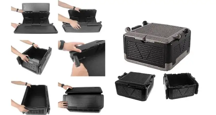 EPP Flip Expanded Polypropylene Foam Cooler Box for Cold Chain