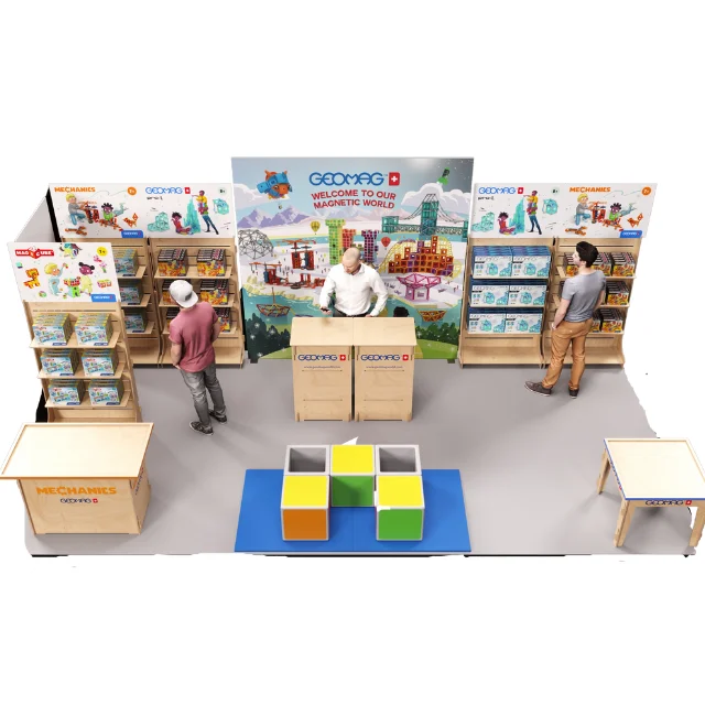 Customizable Trade Show Reception Desk Portable Wooden Plywood Modular ...