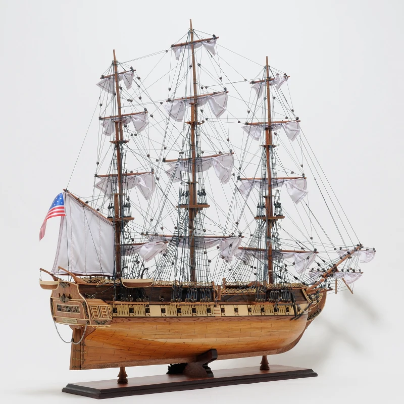 Uss Constitution Model Ship Inlay Hull 80 Cm Handcrafted Wooden Replica ...