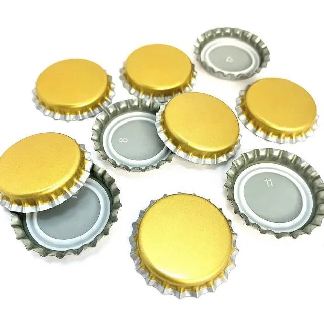 Plain Gold Metal Crown Cap - Excellent Sealing Performance