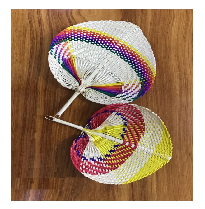 Hand Fan Bamboo - Vietnamese Handicraft with Multicolors