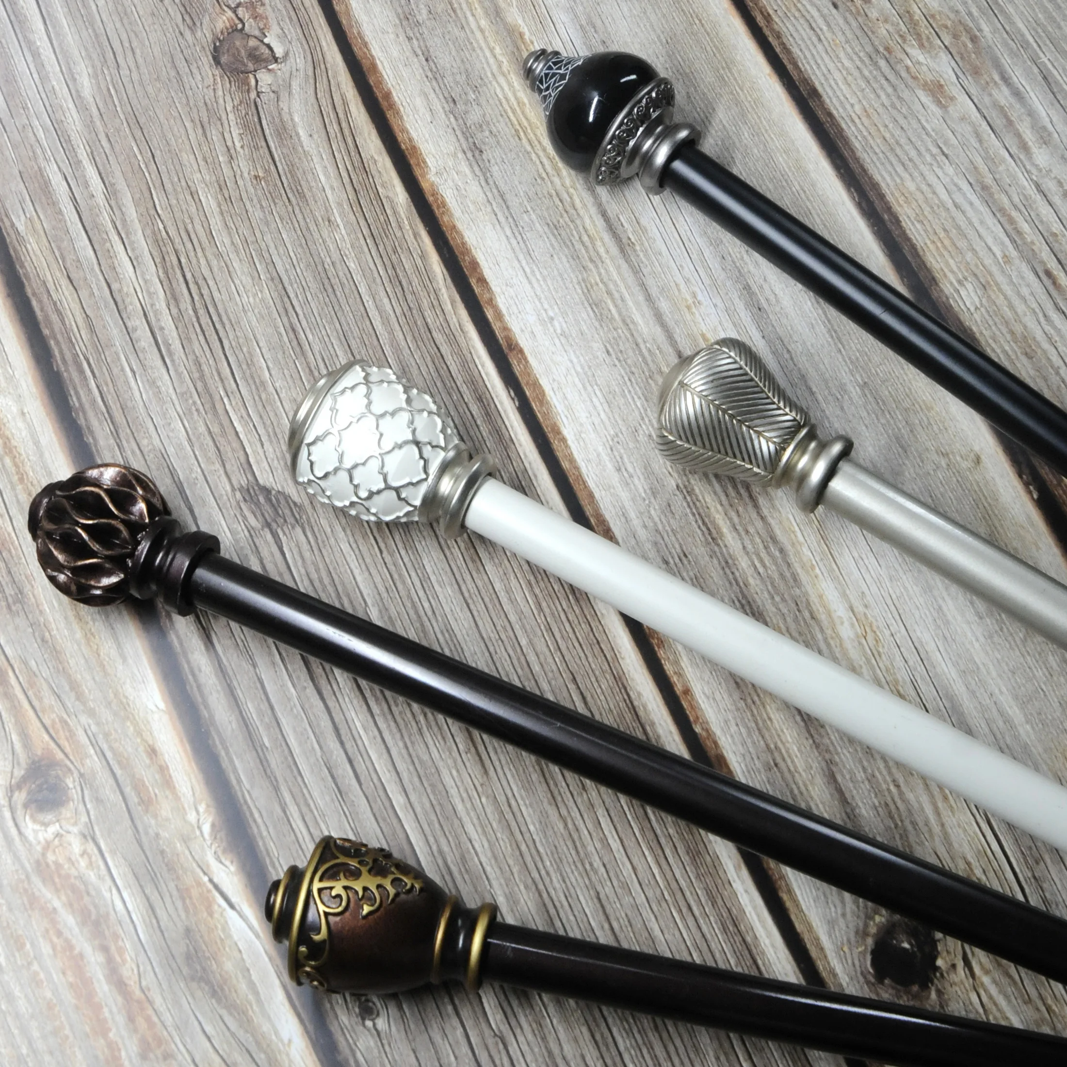 Plated Effect Curtain Rods Set Extendable For Curtains And Drapes - Buy ...